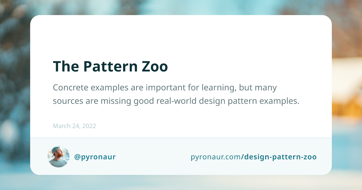 The Pattern Zoo